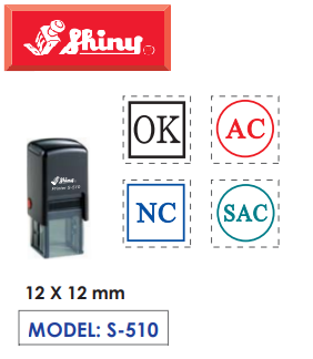 RUBBER STAMP SHINY S-510 (12 X 12MM)